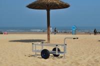 China Mesh Structure Two Wheel Beach Cart Easy Moving Fishing Cart Trolley for sale