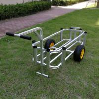 China Custom Logo Pneumatic Tire Beach Cart Aluminum Surf Fishing Cart 500lbs Capacity for sale