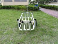 China Custom Logo Pneumatic Tire Beach Cart Aluminum Surf Fishing Cart 500lbs Capacity for sale