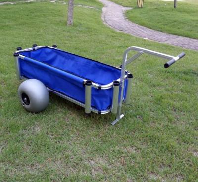 China Large Size Balloon Wheel Fishing Wagon Cart Outdoor Durable Metal Beach Cart for sale