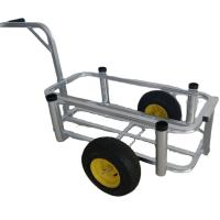 China Light-Weight Aluminium Mesh Structure Beach Trolley Cart Multifunction Fishing Wagon Cart for sale