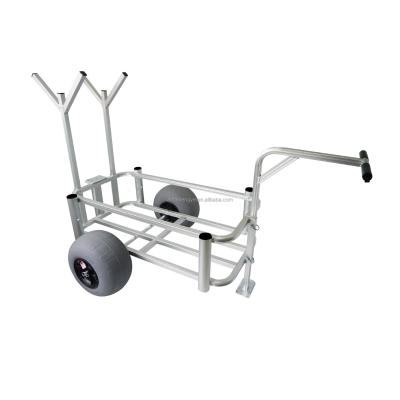China 48*18 Inch Fishing Wagon Cart Balloon Tire Aluminum Beach Wagon for sale