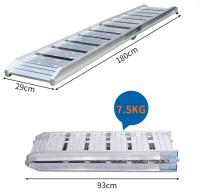 China 6061T6 6082 Aluminum Loading Ramps Foldable Motorcycle Ramp 180*29CM for sale