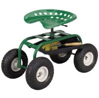 China OEM ODM Garden Seat Cart Rolling Working Garden Planting Carts With Swivel Seat for sale