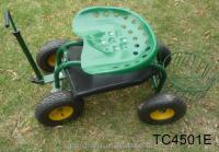 China OEM TC4501E Garden Seat Cart Pu Wheels Garden Cart With Seat for sale