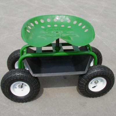 China Air Wheels TC4501B Garden Scooter Cart Rolling Garden Cart With Seat for sale