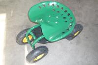 China Outdoor Rolling Garden Cart Scooter Garden Wagon Stool TC4501B for sale