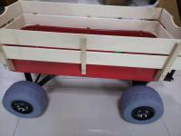 China Red 150kg All Terrain Beach Wagon Cart Camping Trolley Big Wheels for sale