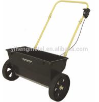 China Farmland Garden Fertilizer Spreader Cart Lawn Manual Seed Salt Rotary Fertilizer Spreader for sale