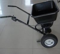 China Manual Rotary Seed Salt Spreader Lawn Handheld Fertilizer Spreader for sale