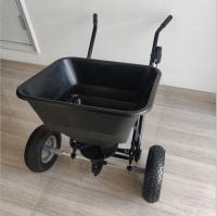 China OEM Manual Fertilizer Spreader Cart Lawn Fertilizer Salt Spreader for sale