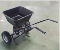 China OEM Manual Fertilizer Spreader Cart Lawn Fertilizer Salt Spreader for sale