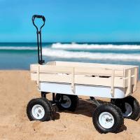 China Kids Folding Beach Wagon Cart Heavy Duty Camping Trolley 150kg Load for sale