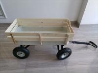 China Wooden Garden Beach Trolley Sand Wagon For Beach Four Wheel Roll for sale