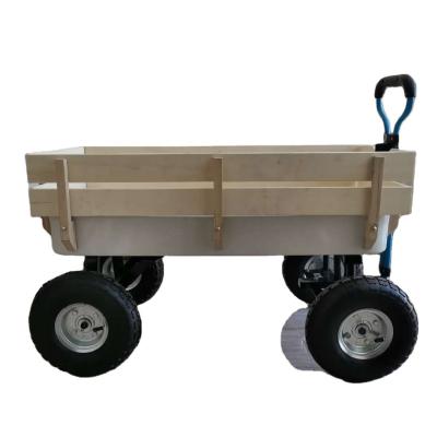 China Wood Platform Beach Buggy Cart OEM Aluminum Beach Cart Pneumatic Wheel for sale