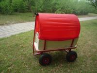 China Four Wheel Metal Pull Wagon Cart Kids Wagon Stroller 100kg Load Capacity for sale