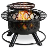 China 32x32x25 Inches Table Top Fire Pit Outdoor Garden Fire Pit With Cooking Grill for sale