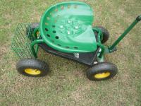 China OEM TC4501E Garden Seat Cart Pu Wheels Garden Cart With Seat for sale