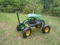 China OEM TC4501E Garden Seat Cart Pu Wheels Garden Cart With Seat for sale