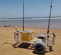 China Large Beach Wagon Cart Aluminum Fishing Cart For Beach for sale