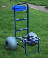 China Light Weight Aluminum Foldable Beach Cart 100kg Capacity for sale