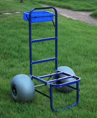 China Light Weight Aluminum Foldable Beach Cart 100kg Capacity for sale