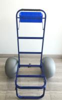 China Light Weight Aluminum Foldable Beach Cart 100kg Capacity for sale