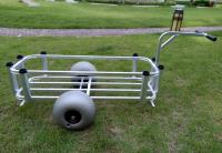 China Foldable Beach Wagon Cart Aluminum Material With Liner for sale