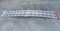 China Silver Aluminum Loading Ramps With Safety Chains for sale