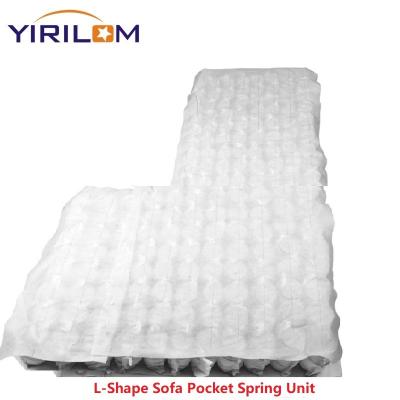 China Customized 10cm Height L-Shaped Sectional Sofa Pocket Spring With High Carbon Steel Wire For Sofa for sale