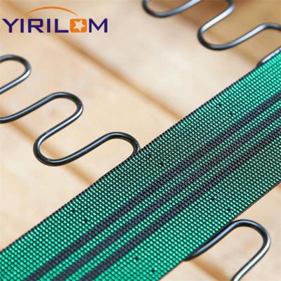 China Sofa Webbing Green Elastic Sofa Ribbon Belt Sofa Materials High Abrasion Resistance for sale