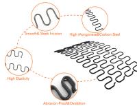 China Black Zigzag Spring for Sofa Seating with Customized Arc Height 16-35mm Width and Electroplated Surface for sale