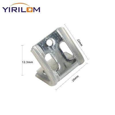 China OEM 5 Holes Zinc Coated Half Plastic Covered Spring Clip for Sofa Furniture Hardware for sale