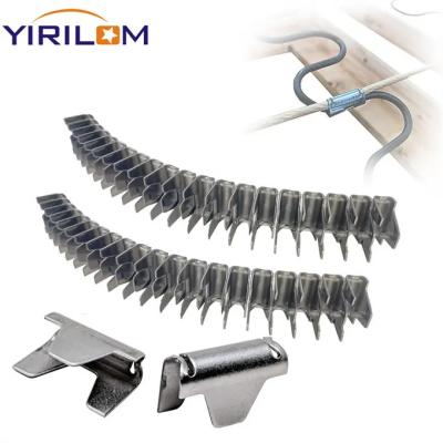 China Steel Material Stay Wire Clip with 0.80 mm Thickness and 22.0 mm Crown for Mattress and Sofa Spring for sale