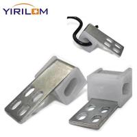 China 4 Holes Zinc Coated Half Plastic Covered Spring Clip for Sofa Furniture Fixing for sale