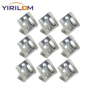 China 4 Holes Zinc Coated Half Plastic Covered Spring Clip for Sofa Furniture Fixing for sale