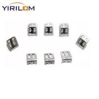 China 4 Holes Zinc Coated Half Plastic Covered Spring Clip for Sofa Furniture Hardware for sale