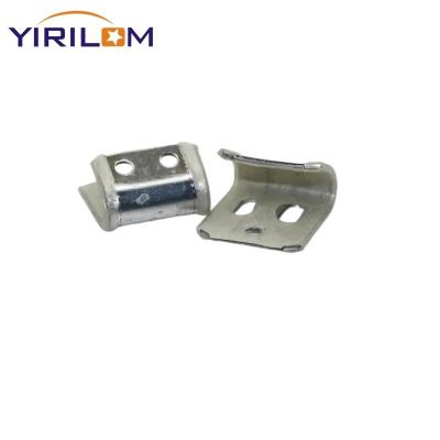 China 4-Hole Sofa Spring Clip Half Plastic Covered Zinc Coated Furniture Fastener for Sofa Hardware for sale