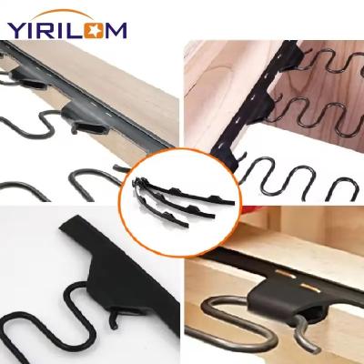 China Custom 200m Length Nylon and PP Plastic Clip Strip for Sofa Zigzag Spring with 10cm and 12cm Knot Distance for sale