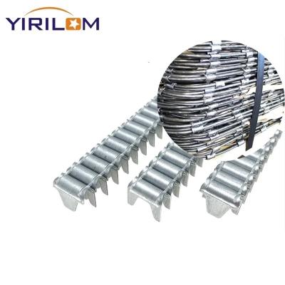 China M66 Series Galvanized Zinc Mattress Clip with Embedded PE Wire and 22mm Crown for Sofa Spring Clamp for sale