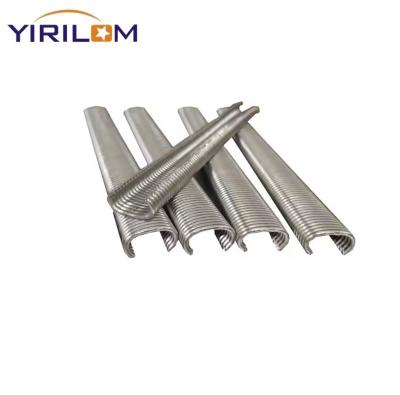 China Galvanized Zinc C Type Rings Nails with 17/18/19/22mm Crown and 6000pcs/cnt Packing for Mattress Clip for sale