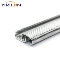 China Galvanized Zinc Finish Hog Ring Nails with 17/18/19/22mm Crown and 6000pcs Packing for Mattress Manufacturing for sale