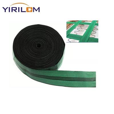 China Green Striped High Elasticity Sofa Webbing with Water/Oil/Stain Resistance and 500 lbs Weight Capacity for sale