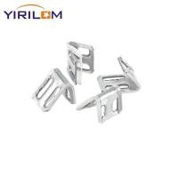 China Custom 4-Hole Zinc Coated Half Plastic Covered Sofa Spring Clip for Fixing Zigzag Springs for sale