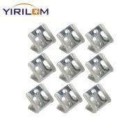 China 4-Hole Zinc Coated Sofa Spring Clip with Half Plastic Cover for Furniture Repair for sale