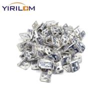 China Half Plastic Covered Zinc Coated 4-Hole Sofa Spring Clip for Furniture Zig Zag Springs for sale