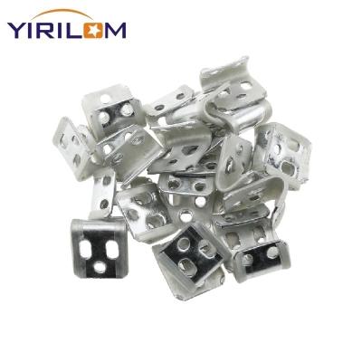 China Half Plastic Covered Zinc Coated 4-Hole Sofa Spring Clip for Furniture Zig Zag Springs for sale