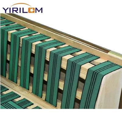 China 50mm Wide Green Elastic Sofa Webbing with Polypropylene Rubber Blend for Furniture Upholstery for sale
