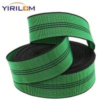 China 50mm Wide Green Elastic Sofa Webbing with Polypropylene Rubber Blend for Furniture Upholstery for sale