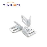 China 4-Hole Zinc Coated Sofa Spring Clip Half Plastic Covered Furniture Spring Clamp for Sofa Repair for sale